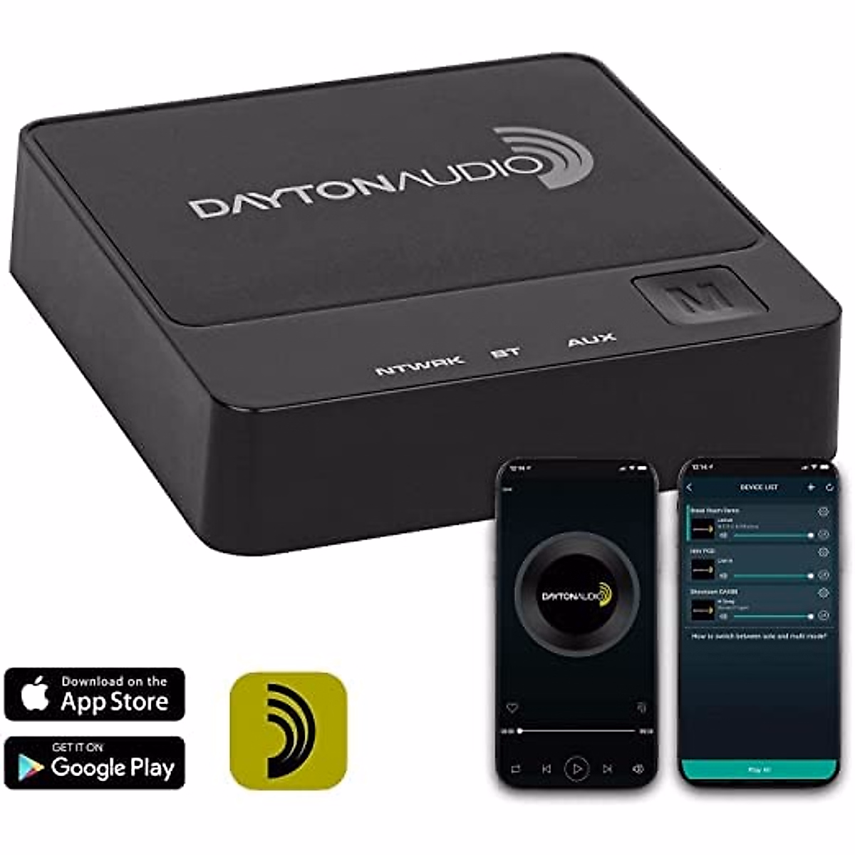 Dayton Audio WBA51 Bluetooth and Network Audio Receiver with IR Remote