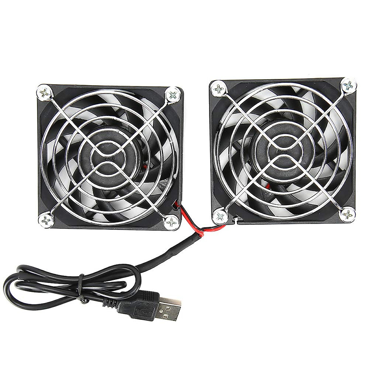 Router Fan Cooler,5V Quiet USB Router Heat Dissipation Dual Cooling Fan,for ASUS RT-AC68U AC86U EX6200 for Tengda AC15 Router