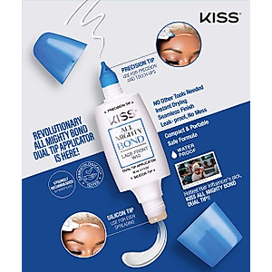 Red by Kiss All Mighty Bond Lace Front Wig Glue, Dual Tip Applicator, Instant Drying, Water Resistant, Strong Hold for Wigs, Frontals, Toupees, Safe for Sensitive Skin