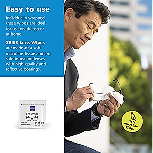 ZEISS Pre-Moistened Lens Cleaning Wipes, 200 Count