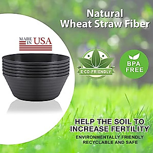 Mfacoy Unbreakable Cereal Bowls Set of 6, 28 OZ Premium Wheat Straw Bowls, Lightweight Dessert Bowls, Reusable Soup Bowls, Microwave Safe Bowls for Camping, RV, Dorm, Soup, Oatmeal, Ramen, BPA-Free