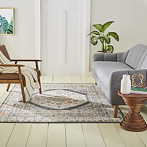 Home Dynamix Chloe Mars Area Rug, 5 ft 3 in x 7 ft 3 in, Blue/Orange