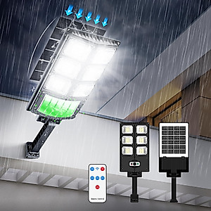 NAVAZIP 200W Solar Lights Outdoor, 15000LM Solar Lights for Outside Waterproof, Solar Flood Lights Outdoor Motion Sensor with Remote, for Street,Yard, Garden, Path & Parking Lot