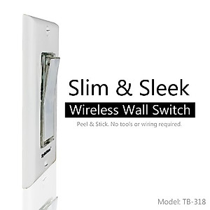 SK-8 Wireless DIY 3-Way On Off Anywhere Lighting Home Control Wall Switch Set - No neutral wire required