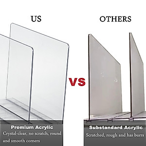 LARENNT 2 Pack Purse Organizer for Closet - Adjustable Acrylic Shelf Dividers for Closet Organization- Clothes Purse Bag Handbag Organizer for Home Kitchen Bedroom Bathroom (10 PCS)