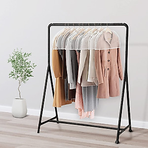 Zilink Shoulder Covers for Clothes (Set of 15) Breathable Garment Dust Covers Protectors with 2" Gusset for Suit, Coats, Jackets, Dress Closet Storage