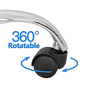 Nova Microdermabrasion Rolling Stool Swivel Salon Stool Chair Adjustable Drafting Stool Tattoo Office Massage Medical Facial Spa Stool with PU Cushion Backrest 4pcs