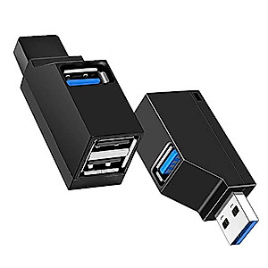 SHYPT USB 3.0 Adapter Extender Mini Splitter Box 3 for PC Laptop Mobile Phone High Speed U Disk Reader (Color : Black)