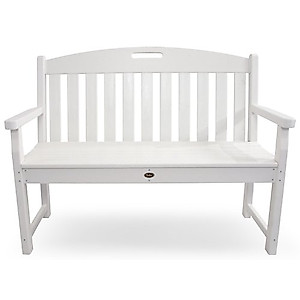 Trex Outdoor Furniture TXB48CW 48-Inch Yacht Club Bench, Classic White