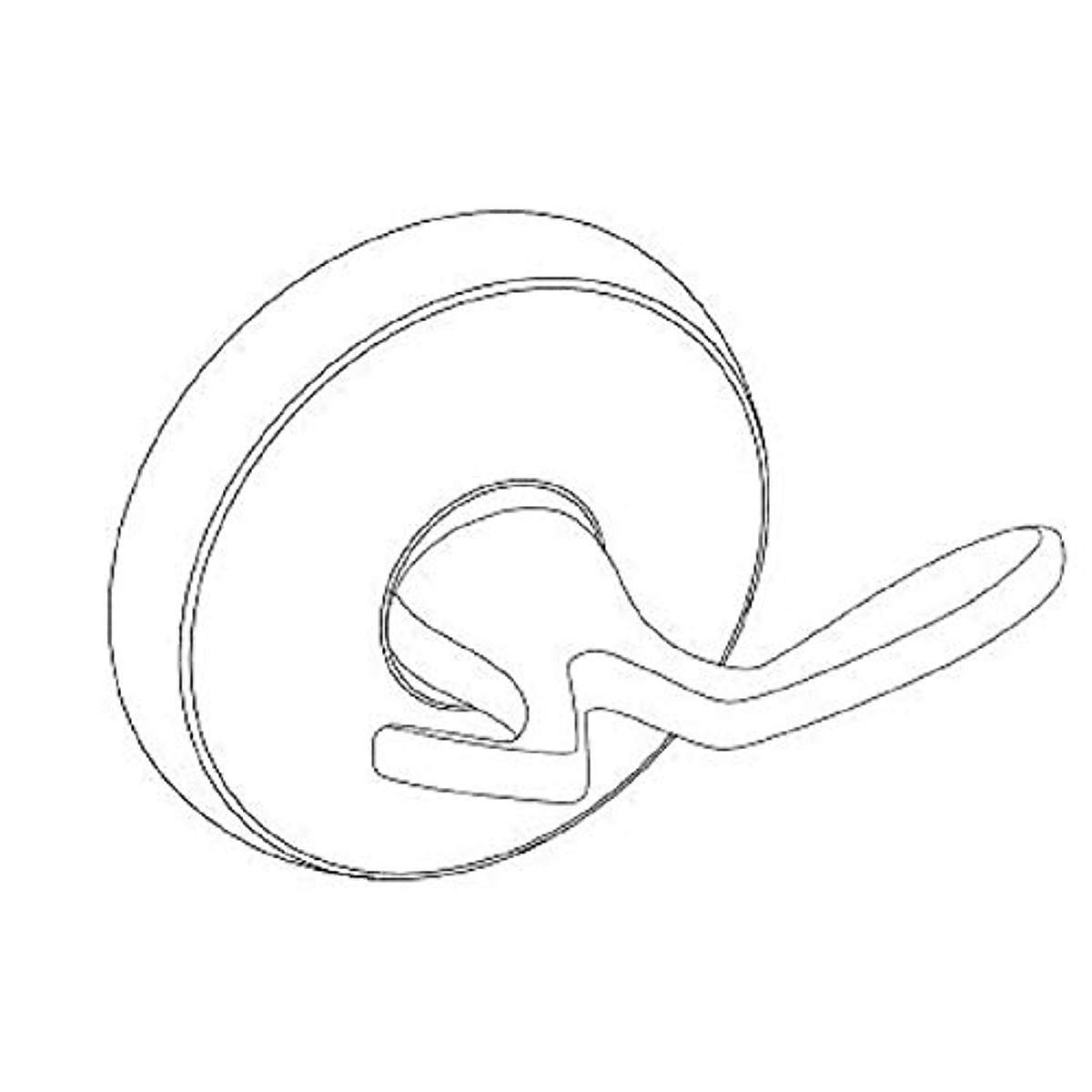 Gatco 5076MX Desinger II Robe Hook, Matte Black/Wall Mounted Double Robe and Towel Hook for Bathroom