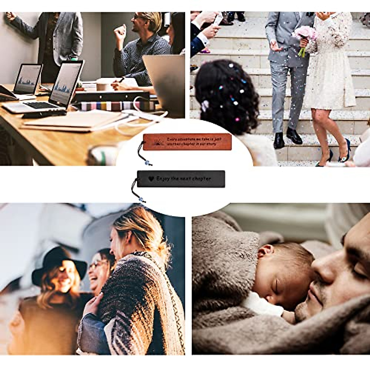 Enjoy The Next Chapter, Engraved Inspirational Bookmarks, Graduation Promotion Coworker Leaving Retirement Gift for Men Women 2023, Inspirational Gift for Book Lover