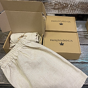 Set of hemp briefs with an elastic band of 2 pieces,drawstring briefs - loose fit boxers for men Elastic Waistband Underwear Boxer Shorts ((XL) 36-38 inch waist)