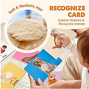 Tiny Land Montessori Toys for Babies 6-12 Months-4 in 1 Wooden Learning Educational Toy Set Includes Teething Toy, Rainmaker Baby Toy, Flash Card and Object Permanence Box-Gift for 1 Year Old Infant