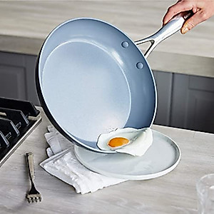 GreenPan Valencia Pro Hard Anodized Healthy Ceramic Nonstick 12" Wok, PFAS-Free, Induction, Dishwasher Safe, Oven Safe, Gray