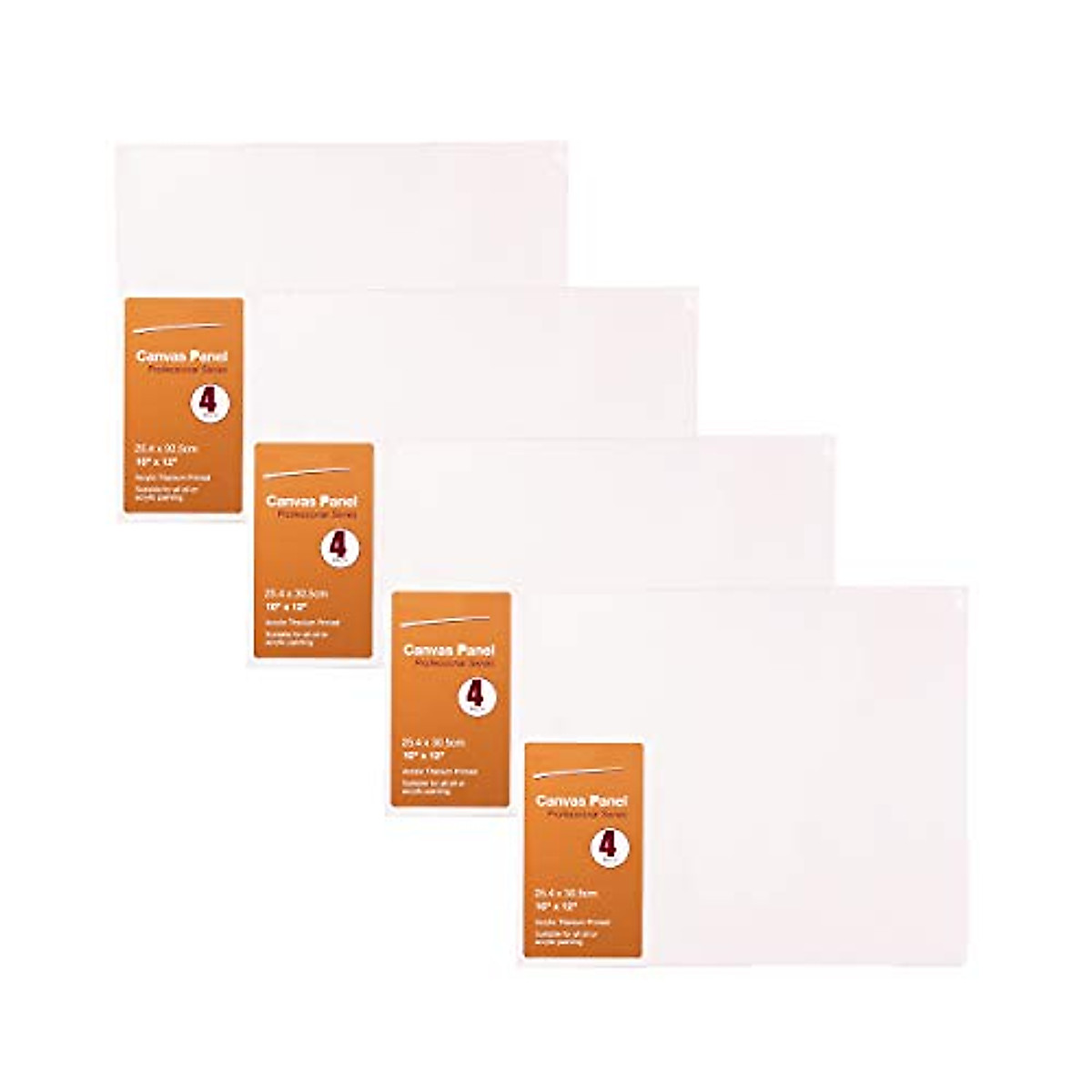 Painting Canvas Panel Boards - 10 X 12 Inch / 4 Pack - 1/8 Inch for Oil & Acrylic Paint/10 x12, 4 Pack