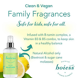 Boiess All day Allstars Vegan Eau de Cologne Lemon/Jasmine | Made With Natural & Essential Oils For Both Kids & Adults | Children Fragrance For Sensitive Skin | Size: 8.45 Fl Oz