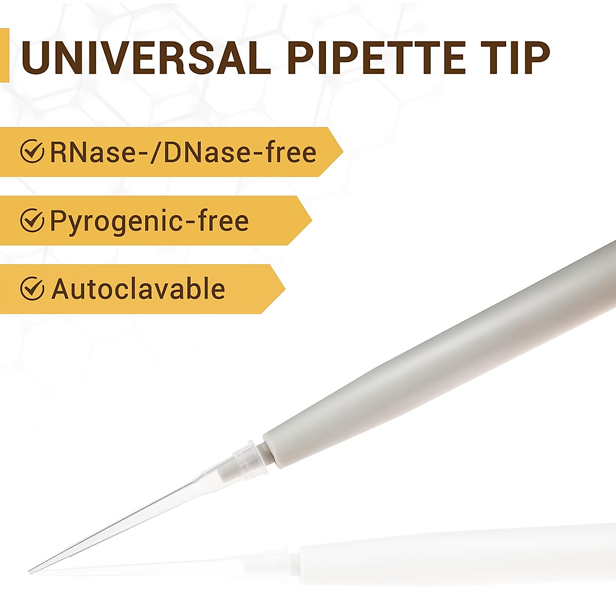 4E's USA 0.5-10µL Pipette Tip - Universal Tips, RNase/DNase Free, Pyrogen Safe, Sterile White Extended Length Pipette Tip, 96 Tips Racked