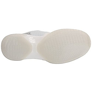 adidas Women's Avacourt Tennis Shoe, White/White/Silver Metallic, 9