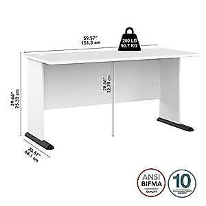 Bush Business Furniture Series A 84W x 84D Desk, 60W, White