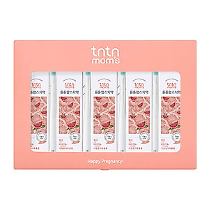 TNTN MOM'S - Toothpaste (5ea) & Toothbrush (5ea) Set for Pregnant Women | SLS Free & Fluoride Free | Grapefruits Scent Toothpaste, Ultra fine Toothbrush | Good for a Morning Sickness Relief