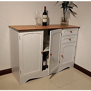 Homecharm-Intl 43.3x15.8x30.7-Inch Storage Cabinet,White(HC-001)