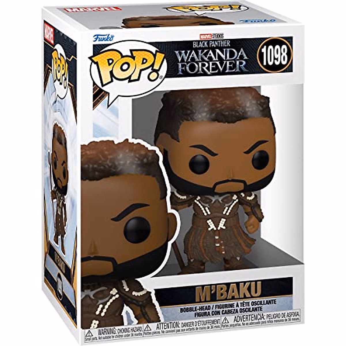 POP Marvel: Black Panther: Wakanda Forever - M'Baku Funko Vinyl Figure (Bundled with Compatible Box Protector Case), Multicolored, 3.75 inches