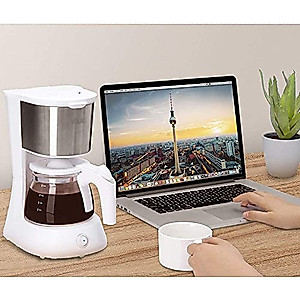 GRCQLWT Coffee Machine Espresso Maker with 652Ml Glass Kettle Coffee Powder Filter Anti-Drip Insulation Teapot