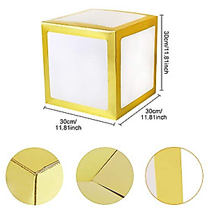 Baby Shower Decorations Gold Large Baby Box Baby Blocks Decorations for Baby Shower Boy Girl 1st Birthday Party Decorations by QIFU