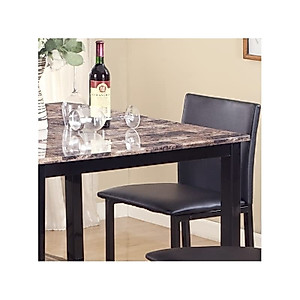 Roundhill Furniture Citico Metal Counter Height Dining Table with Laminated Faux Marble Top