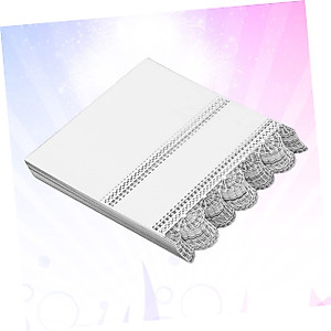 MERRYHAPY 50pcs Table Tent Cards Blank Cards Hollow Out Wedding Invitation Wedding Table Name Party Place Name Greetings Place Cards Table Place Pretty White Reception Table