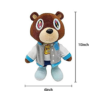 VOZUKO Bear Stuffed Plush Toy Plushie Stuffed Anime Plush Pillow Ultra-Soft Stuffed Doll Plush Toy Gifts（10in）