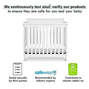 DaVinci Kalani 4-in-1 Convertible Mini Crib in White | Greenguard Gold Certified