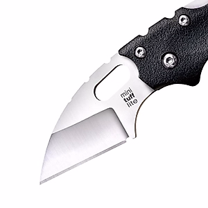 Cold Steel Mini Tuff Lite 2" 4034SS Sheepsfoot Razor-Sharp Blade 3" Griv-Ex Black Handle Everyday Carry Pocket Folding Knife