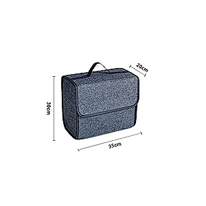 AHFAM Metal Shelves Portable Foldable Car Trunk Organizer Felt Cloth Storage Box Case Auto Interior Stowing Tidying Container Bags Backseat