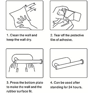 Kitchen Paper Roll Holder Paper Towel Rack Dining Table Kitchen Paper Roll Holder Vertical Paper Towel Storage Rack(2 Pcs)