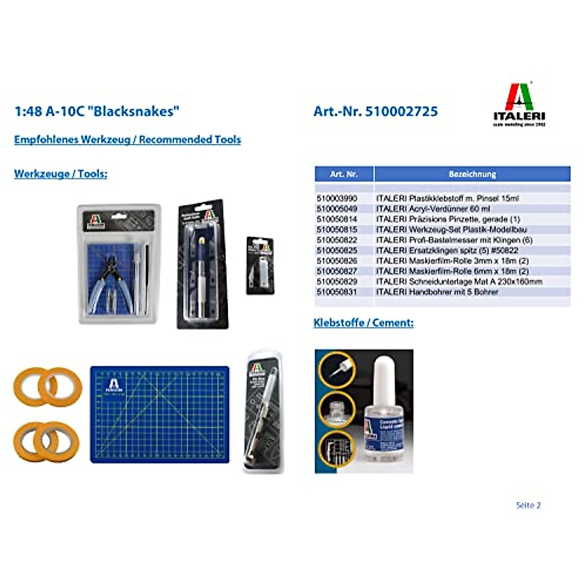 Italeri 2725S A-10C Blacksnakes Model Aircraft 1: 48