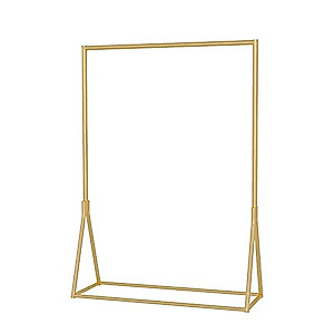 Floorstanding Wild Clothes Rail,Iron Environmental Protection Heavy Duty Clothes Rail,Simple, Solid/Golden / 120cm