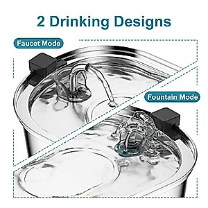 Cat Water Fountain Stainless Steel - Water Fountain for Cats Inside with Ultra-Quiet Pump, 3.2L/108oz Cat Fountains for Drinking, Automatic Cat Fountain Water Bowl for Multiple Pets