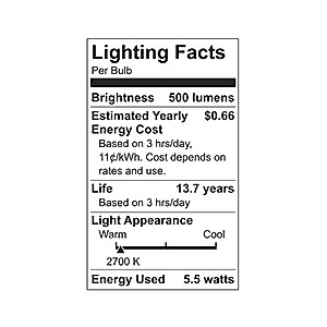 GE Relax LED Light Bulbs, 60W, Soft White Candle Lights, Clear Decorative Bulbs, Medium Base (4 Pack)