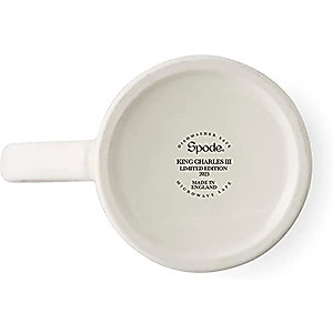 Portmeirion Home & Gifts Spode King Charles III Coronation Single Mug 340ml Blue & White Pattern UK Made