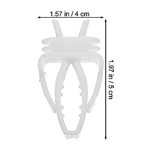 STOBOK 10Pcs Birds Food Holder, Parrot Fruit Vegtable Clips, Plastic Feeder Clamps, Bird Cage Accessories for Budgie Parakeet Cockatiel Conure (White)