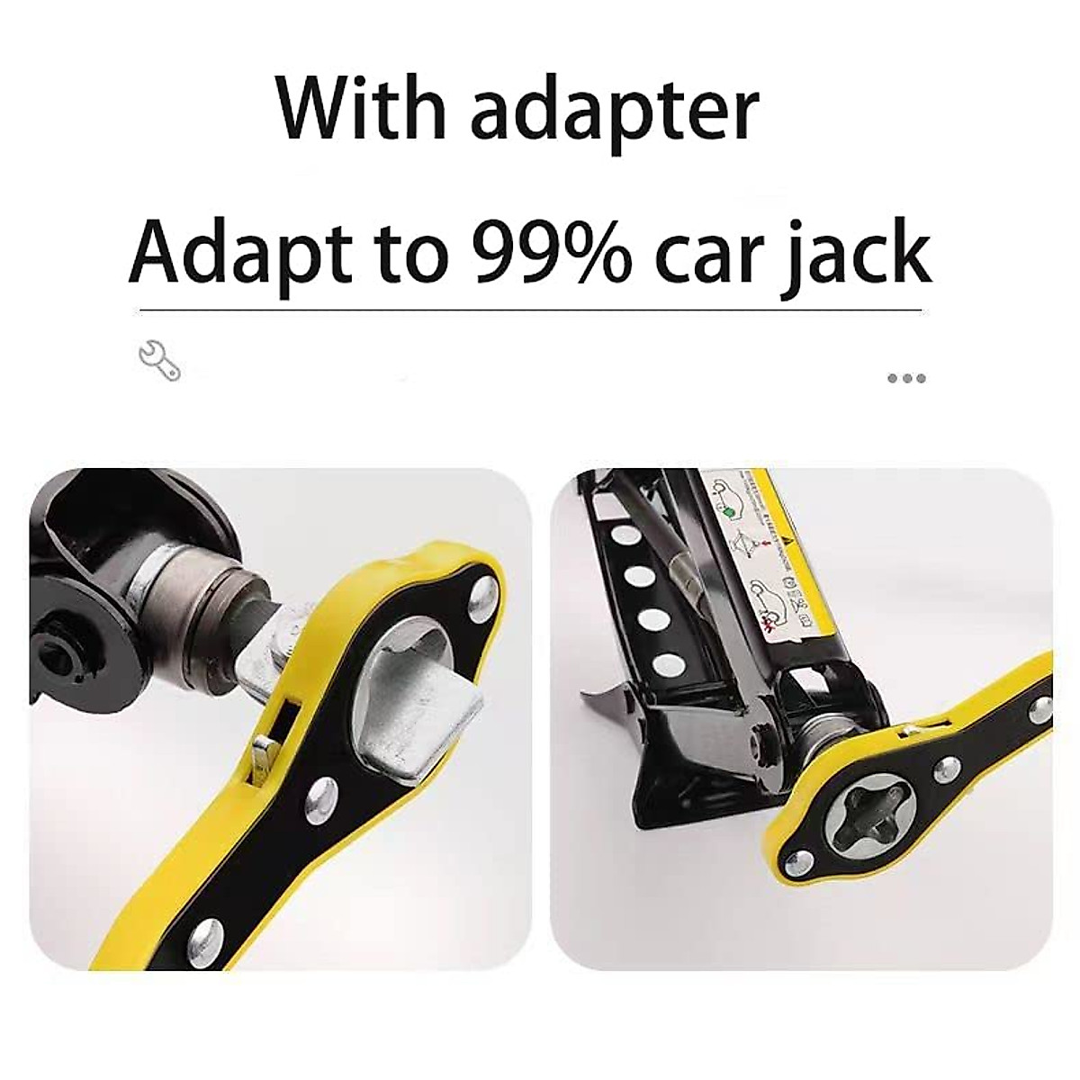 Auto Labor-Saving Jack Ratchet Wrench, Car Scissor Jack Handle, Lug Wrench for Tire Jack, Car Jack Wrench Positive and Reversal Knob Design For Travel/Car/SUV/Vans