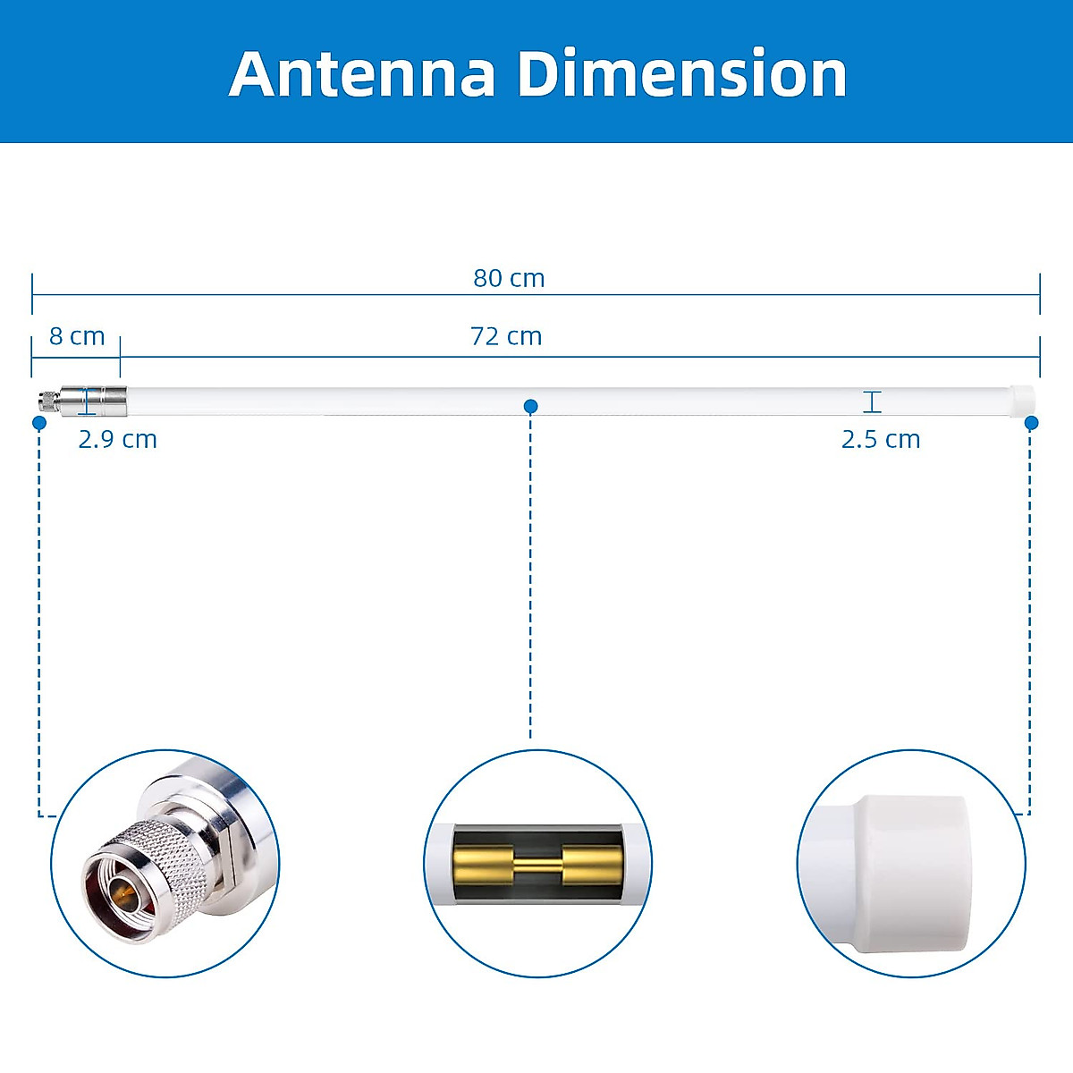 TUOSHI Lora Fiberglass Antenna 915mhz outperforms 5.8dbi Helium Antennas for MNTD RAK V2 Nebra Bobcat 300 Sensecap M1 HNT Helium Hotspot Miner SyncroBit Gateway