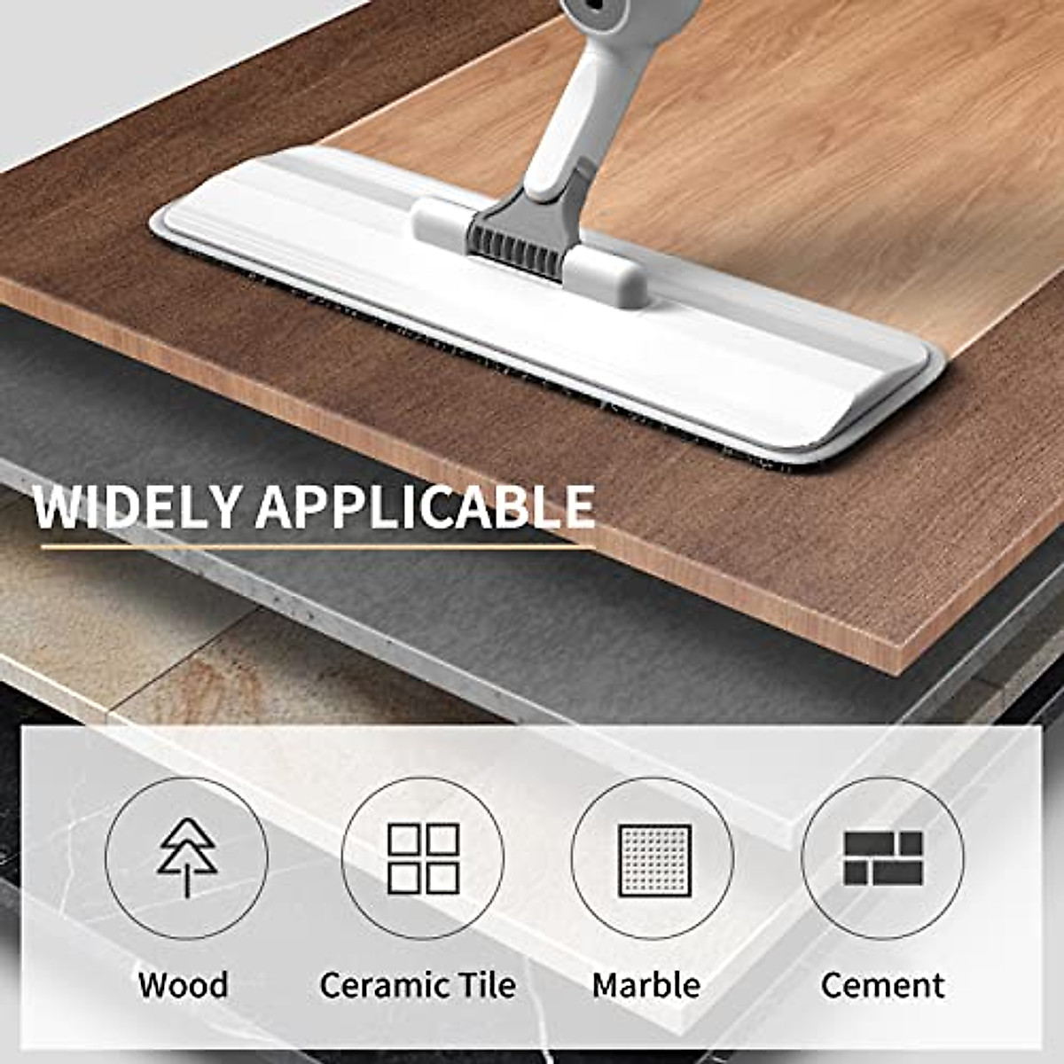 XIXIAN Spray Floor Mop for Floor Cleaning Microfiber Floor Mop Dry Wet Mop 350mL Bottle Dust Cleaning Mop Hardwood Wood Floor Cleaner Mop 360 Rotate Dry Wet Mop