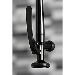 Kingston Brass LS8500CTL Continental Pre-Rinse Kitchen Faucet, Matte Black