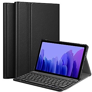 Fintie Keyboard Case for Samsung Galaxy Tab A7 10.4 Inch 2022/2020 Model (SM-T500/T503/T505/T507/T509), Slim Lightweight Stand Cover w/Magnetically Detachable Wireless Bluetooth Keyboard, Black