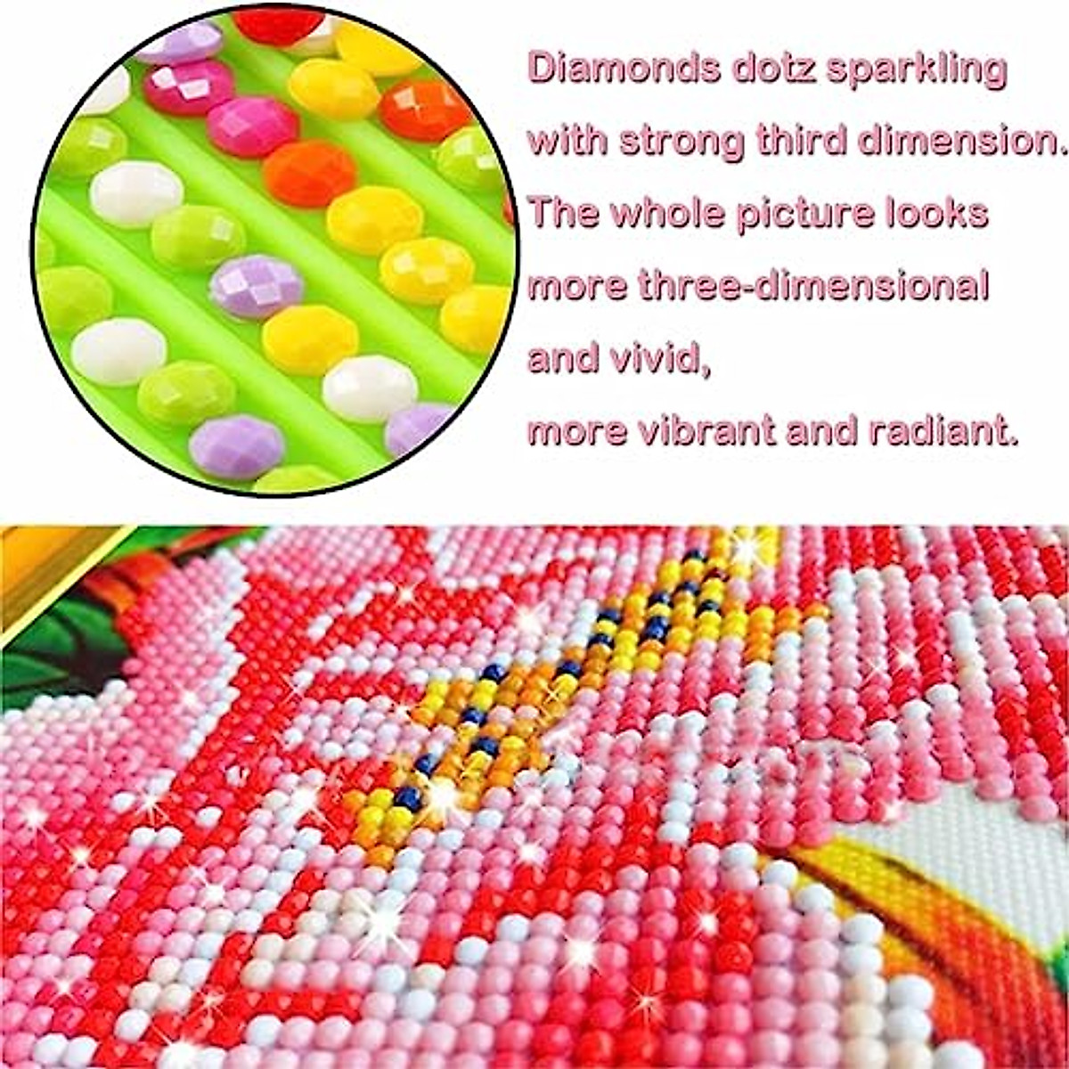 DOTSOPS Sunflower Diamond Painting DIY Diamond Painting Kits 5D Art for Adults Art Glitter Suitable Kids Home Wall Fall Decor Gifts of Crystal Rhinestone Embroidery Craft Autumn Drawing 12x16inch