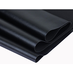 Smooth Solid Color Black Faux Leather Sheets Roll 12"X53" (30cmX135cm),Very Suitable for Making Crafts, Leather Earrings, Bows,Sewing(Black)