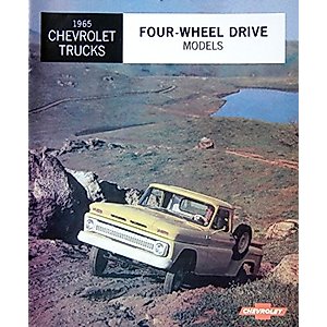 FULL COLOR 1965 CHEVROLET 4WD TRUCKS & PICKUPS BEAUTIFUL DEALERSHIP SALES BROCHURE - ADVERTISMENT - INCLUDES Fleetside, Stepside, Suburban Carryall, Panel, Chassis Cab - CHEVY