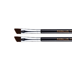 Parallel Products - The BROW Brush - (2 Pack) Premium Angled Eyebrow Brush for Powder, Henna, Cream, Tint, Makeup, Gel, Lamination and Wax